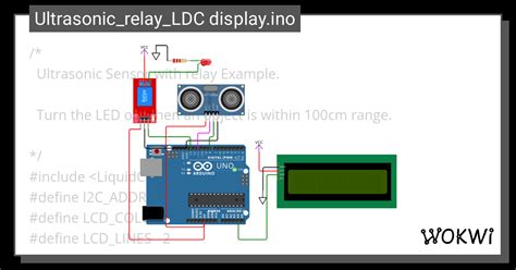 Ultrasonicrelaylcd Display Wokwi Esp32 Stm32 Arduino Simulator