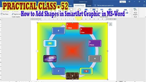 How To Add Shapes In Smartart In Ms Word How To Insert Shapes In Smartart In Ms Word Youtube