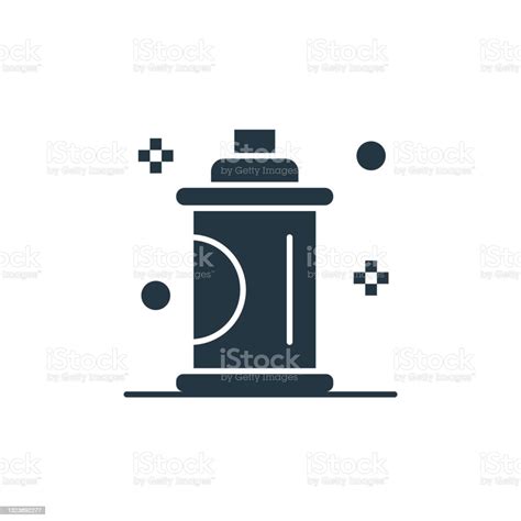 헤어 스프레이 아이콘 웹 사이트 디자인 및 모바일 앱 개발 인쇄를위한 글리프 헤어 스프레이 아이콘 흰색 배경에 고립 된 채워진