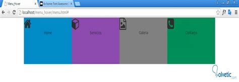 Barra Horizontal Con Efecto Hover En Html5 Css3 Y Bootstrap Solvetic