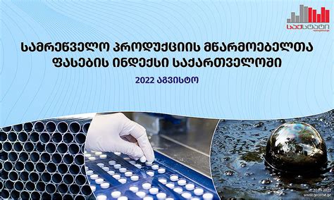 სამრეწველო პროდუქციის მწარმოებელთა ფასების ინდექსი საქართველოში 2022 წლის აგვისტო