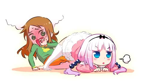 Kanna Kamui And Saikawa Riko Kobayashi San Chi No Maidragon Drawn By