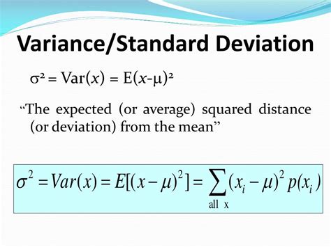 PPT MEAN AND VARIANCE OF A DISTRIBUTION PowerPoint Presentation Free Download ID 1613367