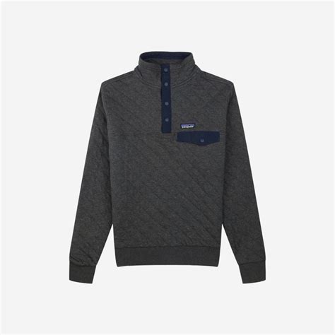 파타고니아 오가닉 코튼 퀼트 스냅 T 풀오버 포지 그레이 Patagonia Kream