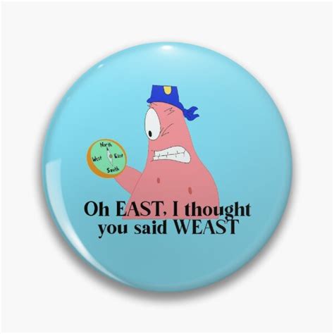 Patrick Star From Spongebob Weast Pin For Sale By Sambehrens Redbubble