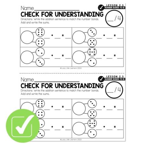 Lucky To Learn Math 1st Grade Lesson 26 Friends Of Ten Lesson Plan Lucky Little Learners