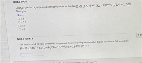 Solved Let P X Be The Lagrange Interpolating Polynomial Chegg