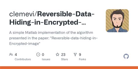 GitHub Clemevi Reversible Data Hiding In Encrypted Image A Simple Matlab Implementation Of