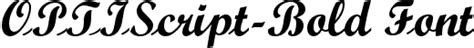 OPTIScript Bold Font Windows Font Free For Personal