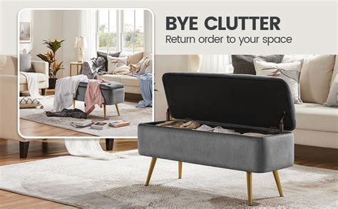 Yaheetech Ottoman 42 Inches Storage Bench With Storage