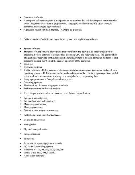 Computer Software Computer Software A Computer Softwareprogram Is A Sequence Of Instructions