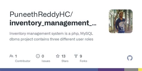 Github Puneethreddyhc Inventory Management System Inventory Management System Is A Php Mysql