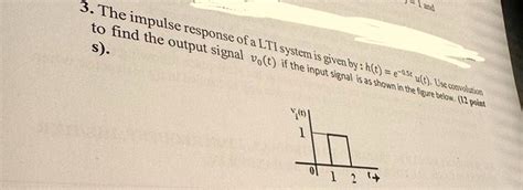 solved to find the output signal v0 t ﻿if the input signal