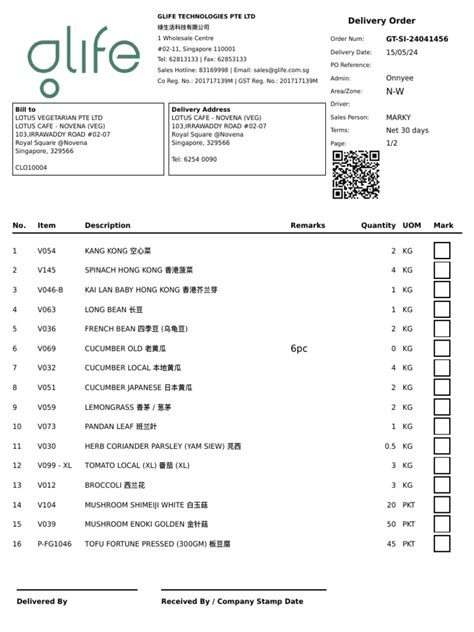Sales Delivery Order Gt Si 24041456 20240514143817 Pdf Foods Cuisine