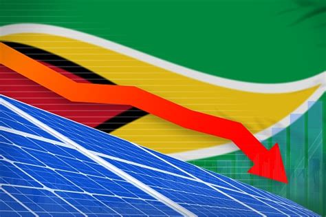가이아나 태양 에너지 파워 하강 차트 화살표 아래로환경 자연 에너지 산업 그림 3d 일러스트레이션 0명에 대한 스톡 사진 및 기타 이미지 Istock