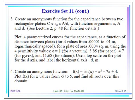 Solved Exercise Set 11 1 Create An Anonymous Function For