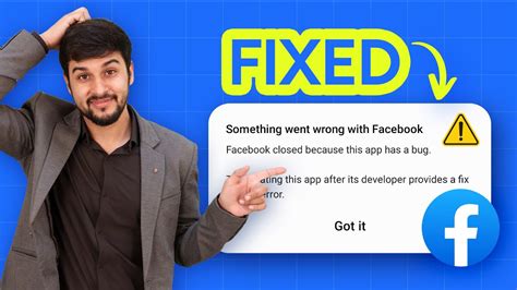 How To Fix Facebook App Automatic Close Problem Fix Something Went Wrong With Facebook Youtube