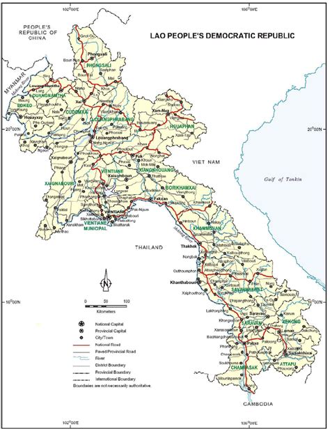 Road Network Map Of Lao Pdr Download Scientific Diagram