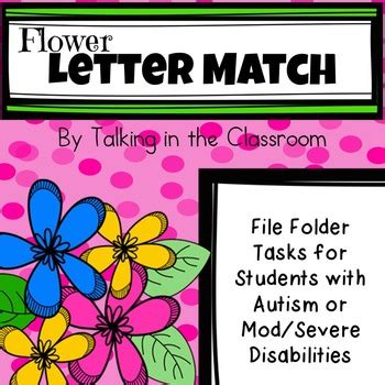 AUTISM FILE FOLDER TASKS WORK JOBS FOR LETTER MATCHING TpT