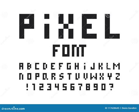 Pixel Font Vector Alphabet Stock Vector Illustration Of Retro Alphabet 117628645
