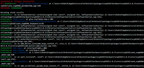 Esp8266 Ardiuno Cloud Firmware With Soft Serial Crashes On Exception 0