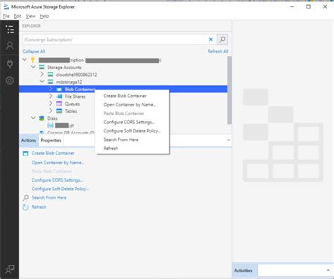 Manage Azure Blob Storage Using Azure Storage Explorer