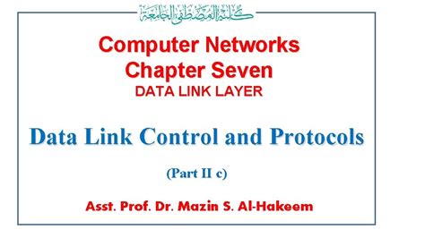 Computer Networks Chapter Seven DATA LINK LAYER Data