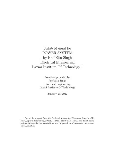 pdf scilab manual for power system by prof sita singh dokumen tips