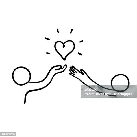 손으로 사람과 사랑 아이콘 그림 기호 를 그려 사랑 관계 우정 낙서 드로잉에 대한 스톡 벡터 아트 및 기타 이미지 드로잉 하트 모양 Charitable