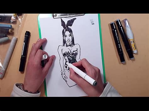 Drawn Hot Sexy Girl In Latex Quick Sketch With Markers XVIDEOS COM