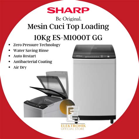 Jual Sharp Mesin Cuci Top Loading Esm Tgg Kg Es M T Gg Esm Esm Tgg Original