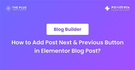 How To Add Post Next And Previous Button In Elementor Blog Post The