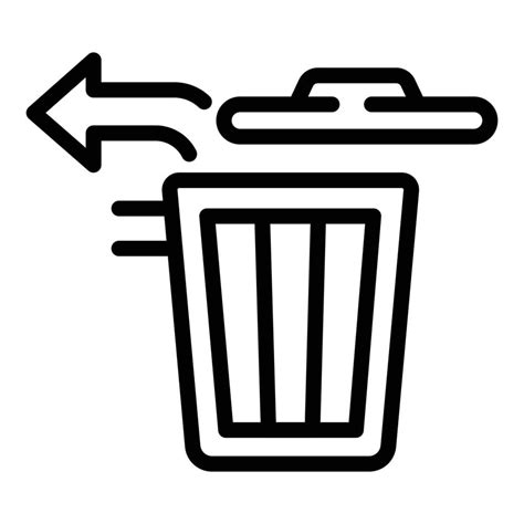 Restore Trash Bin Icon Outline Style 15891742 Vector Art At Vecteezy
