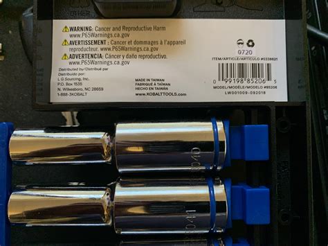 Kobalt Sockets Are Made In Taiwan Craftsman Are Made In China R Avoidchineseproducts