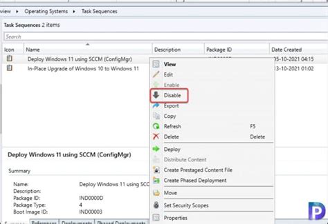 How To Disable Sccm Task Sequence Deployment