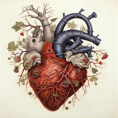 Premium Ai Image Illustration Of An Anatomically Correct Human Heart Where A Great Pi