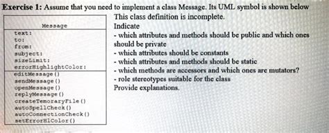 Solved Message Exercise 1 Assume That You Need To Implement