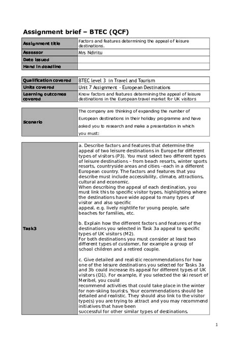 Doc Assignment Brief Btec Qcf