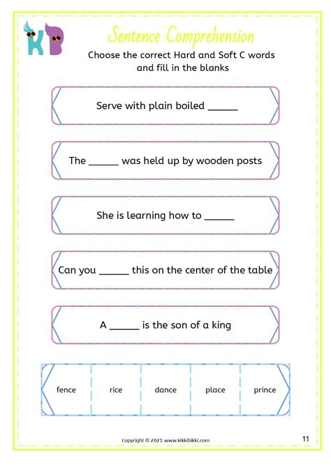 Hard And Soft C Worksheets Free Phonics Printable KikkiBikki