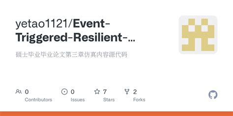 Github Yetao1121event Triggered Resilient Distributed Optimization