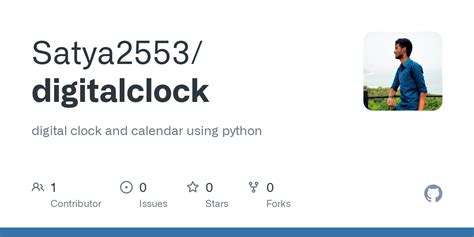 github satya2553 digitalclock digital clock and calendar using python