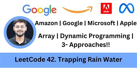 solving leetcode 42 trapping rain water arrays dynamic programming