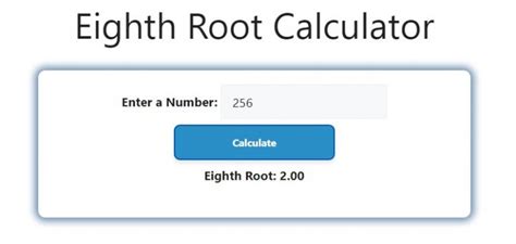 Eighth Root Calculator Savvy Calculator