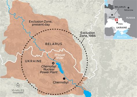 Map Of The Chernobyl Exclusion Zone