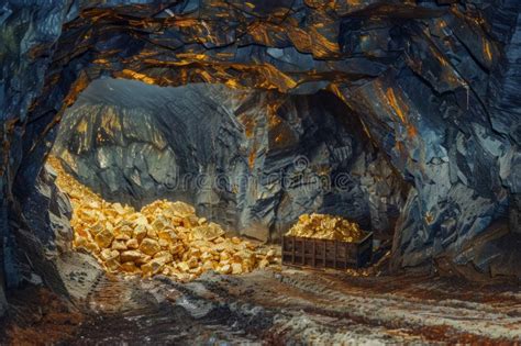 Gold Mining At Natural Gold Mine Area Neural Network Ai Generated