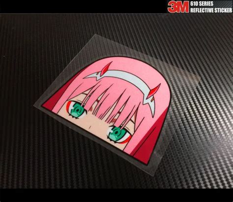REFLECTIVE DARLING IN The Franxx Zero Two Senpai Peeking Anime JDM Sticker D10 EUR 7 31