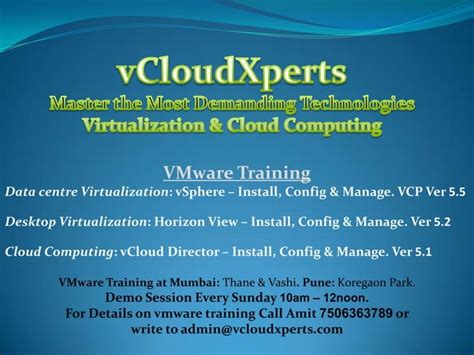 Vmware Training Presentation Pptx Cloud Computing Internet
