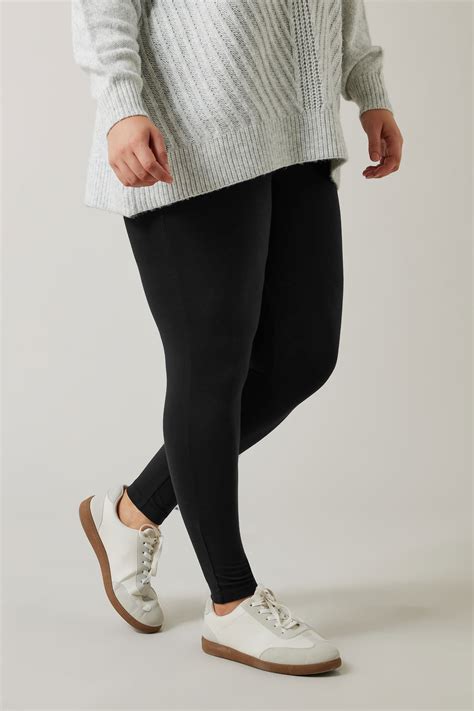 Evans Plus Size Black Jersey Leggings Evans
