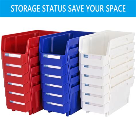 Stackable Storage Bins Wall Mounted Hanging Bins Parts Storage