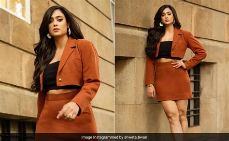 Shweta Tiwari Got Her Tan On And Her Co Ord Set Was All She Needed For It